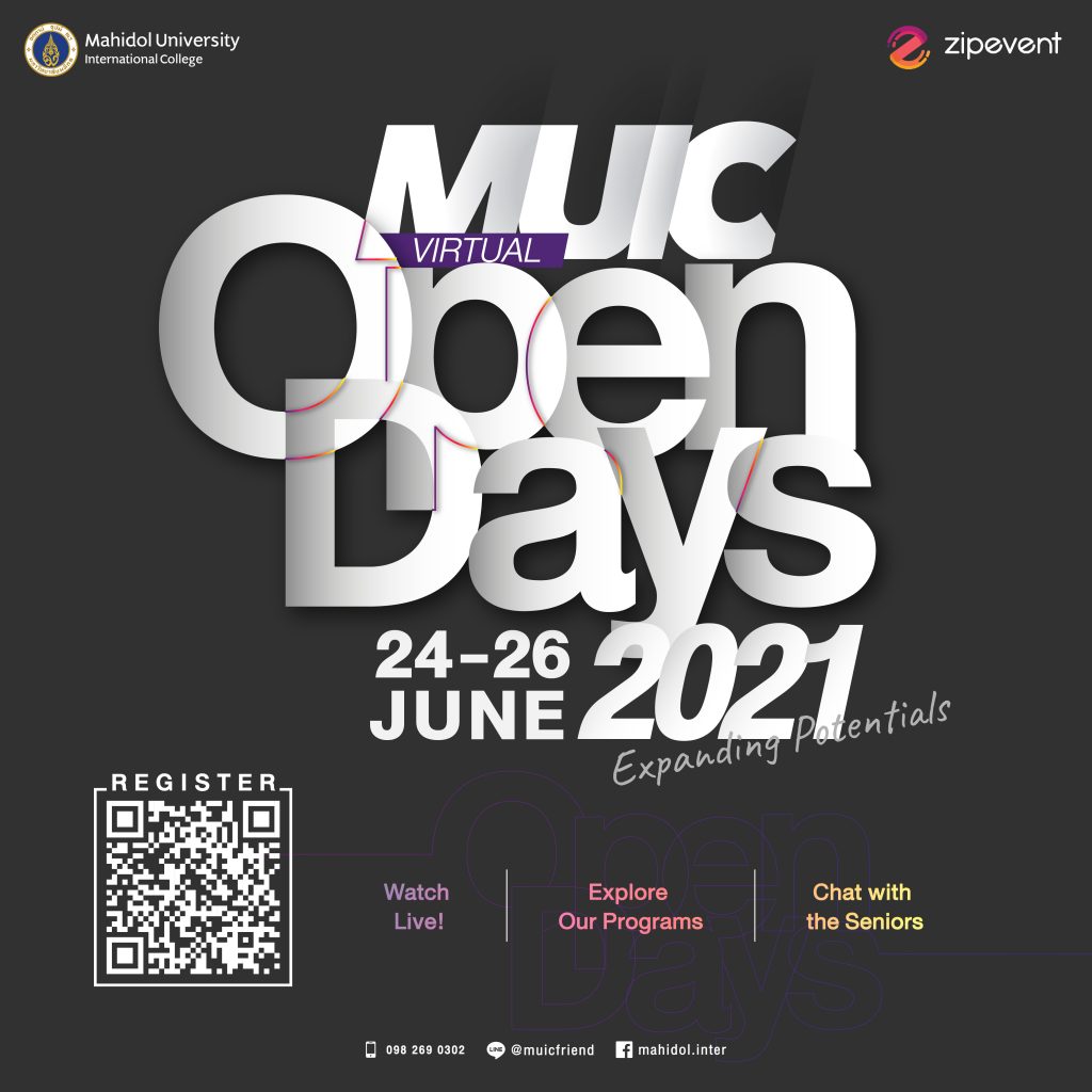 วิทยาลัยนานาชาติ ม.มหิดล จัด MUIC Virtual Open Days 2021 สอบถามพูดคุย ...