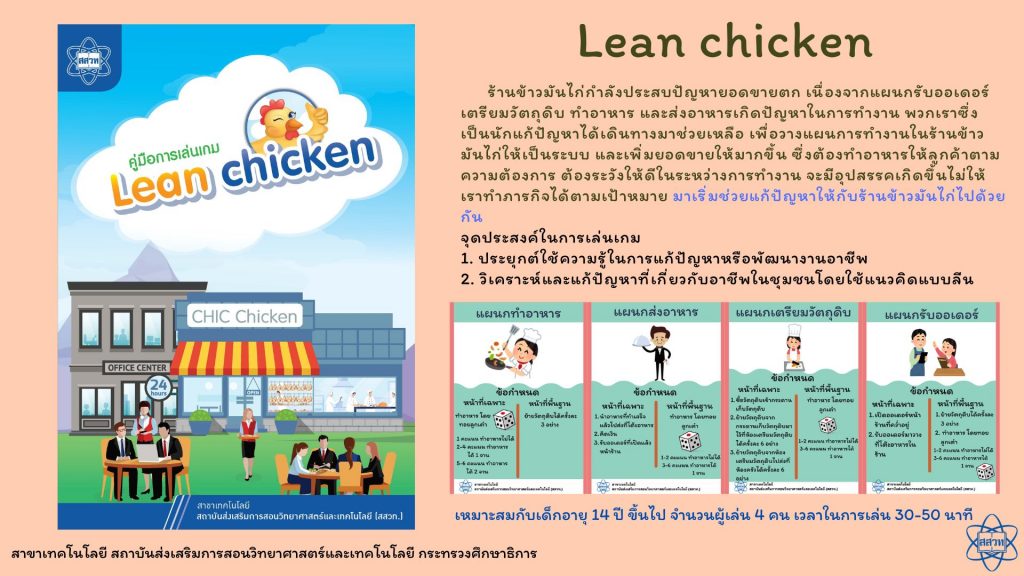 สสวท. สนุกคิดเรียนวิทย์กับเกมกระดาน Lean chicken เกมน้ำดีสร้างทักษะแก้ ...
