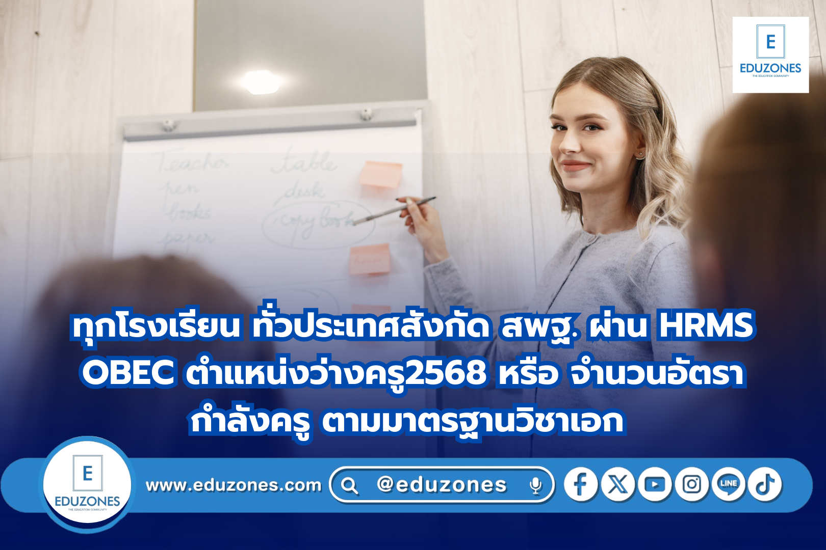 ทุกโรงเรียน ทั่วประเทศสังกัด สพฐ. ผ่าน HRMS OBEC ตำแหน่งว่างครู2568 หรือ จำนวนอัตรากำลังครู ตาม ...