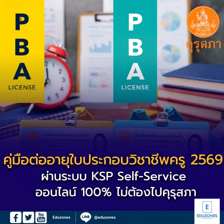 คู่มือต่ออายุใบประกอบวิชาชีพครู 2569 ผ่านระบบ KSP Self-Service ออนไลน์ ...